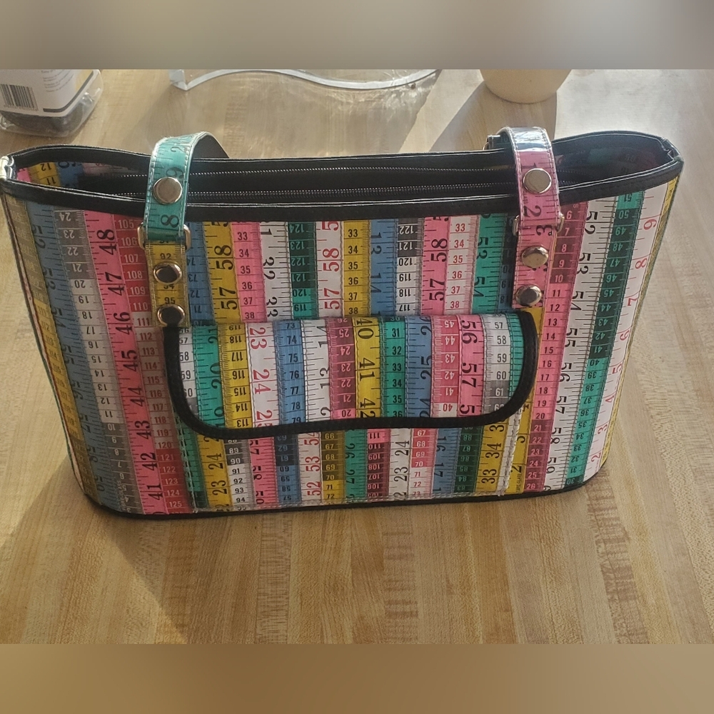 Upcycling By Milo Colorful Ruler Women's Satchel Bag - Gem